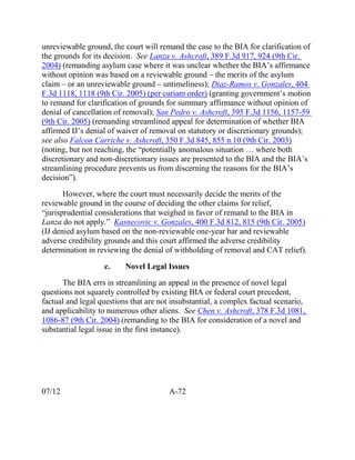 Immiigration law outline, selected topics 9th circuit 590-pages | PDF