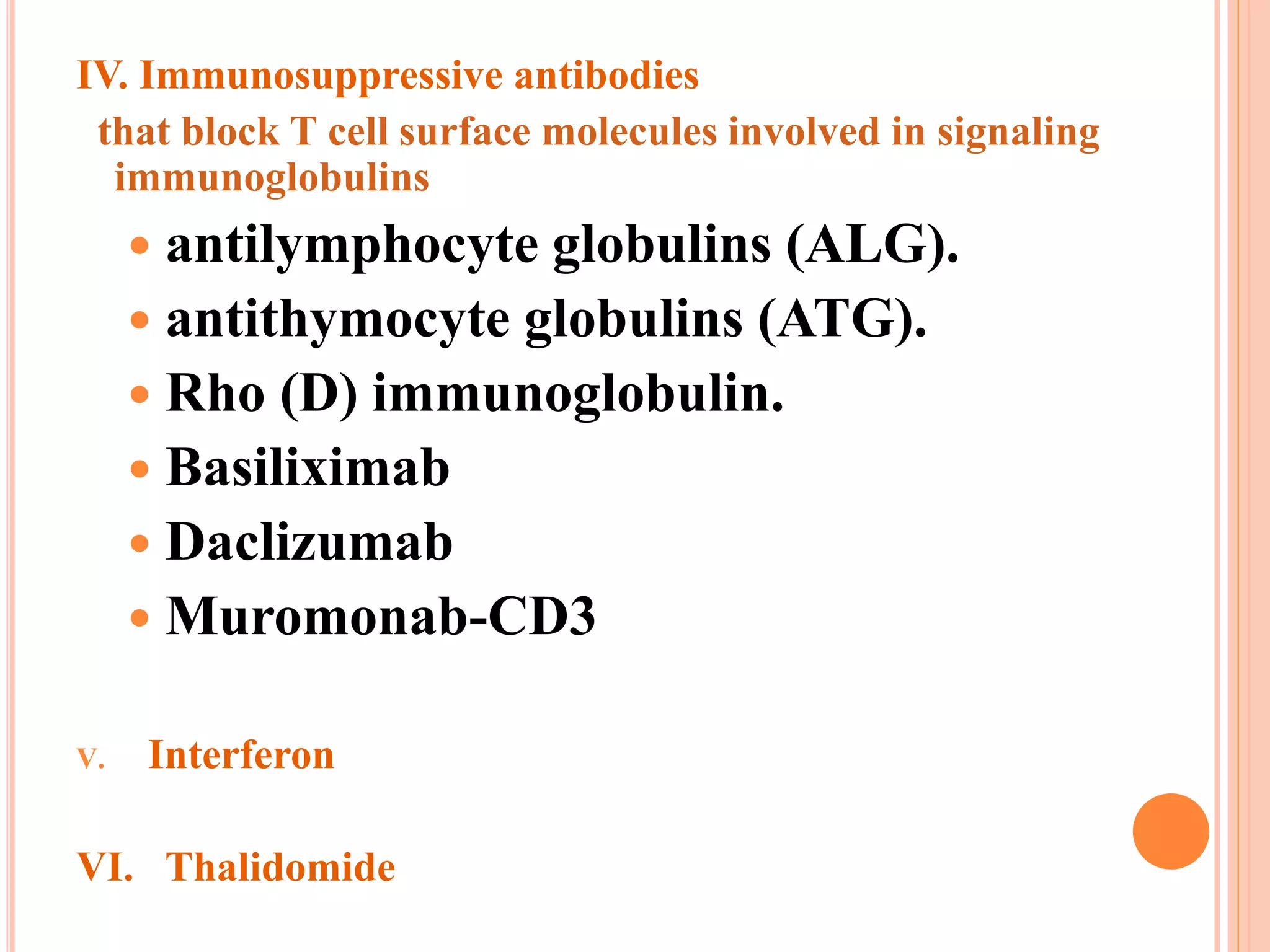 IMMUNOSUPPRESSANT DRUGS | PPT