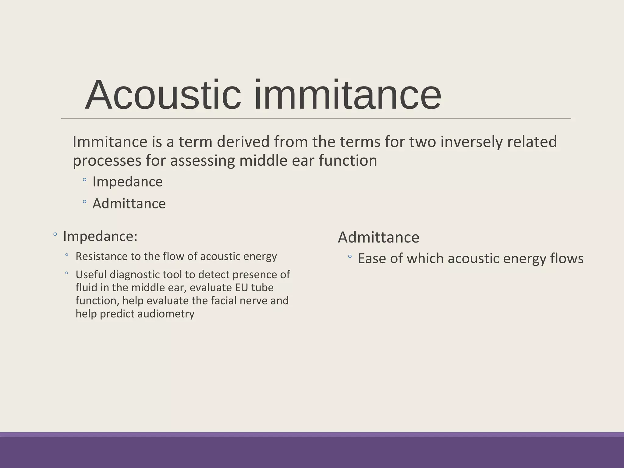Immittance audiometry | PPT