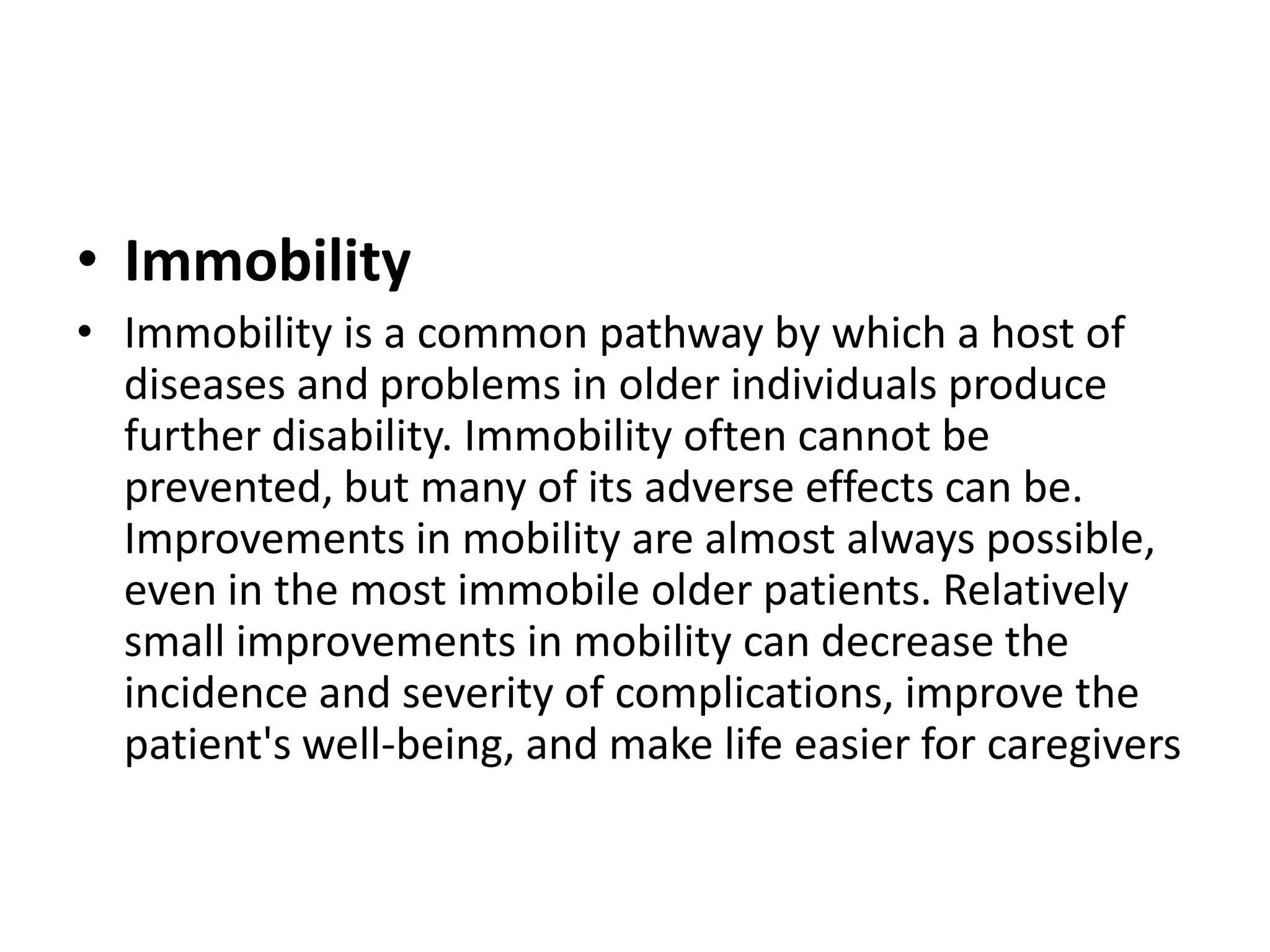 Immobility | PPTX