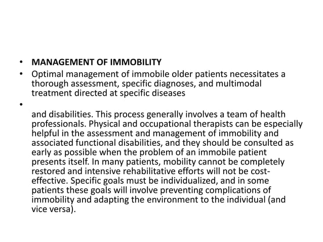 Immobility | PPTX