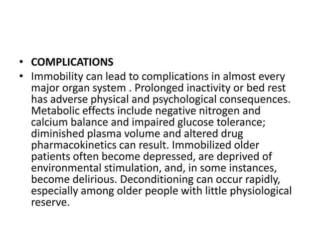 Immobility | PPTX