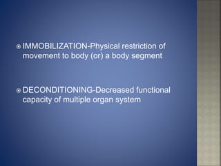 Immobility (Bed Rest Complications) | PPTX