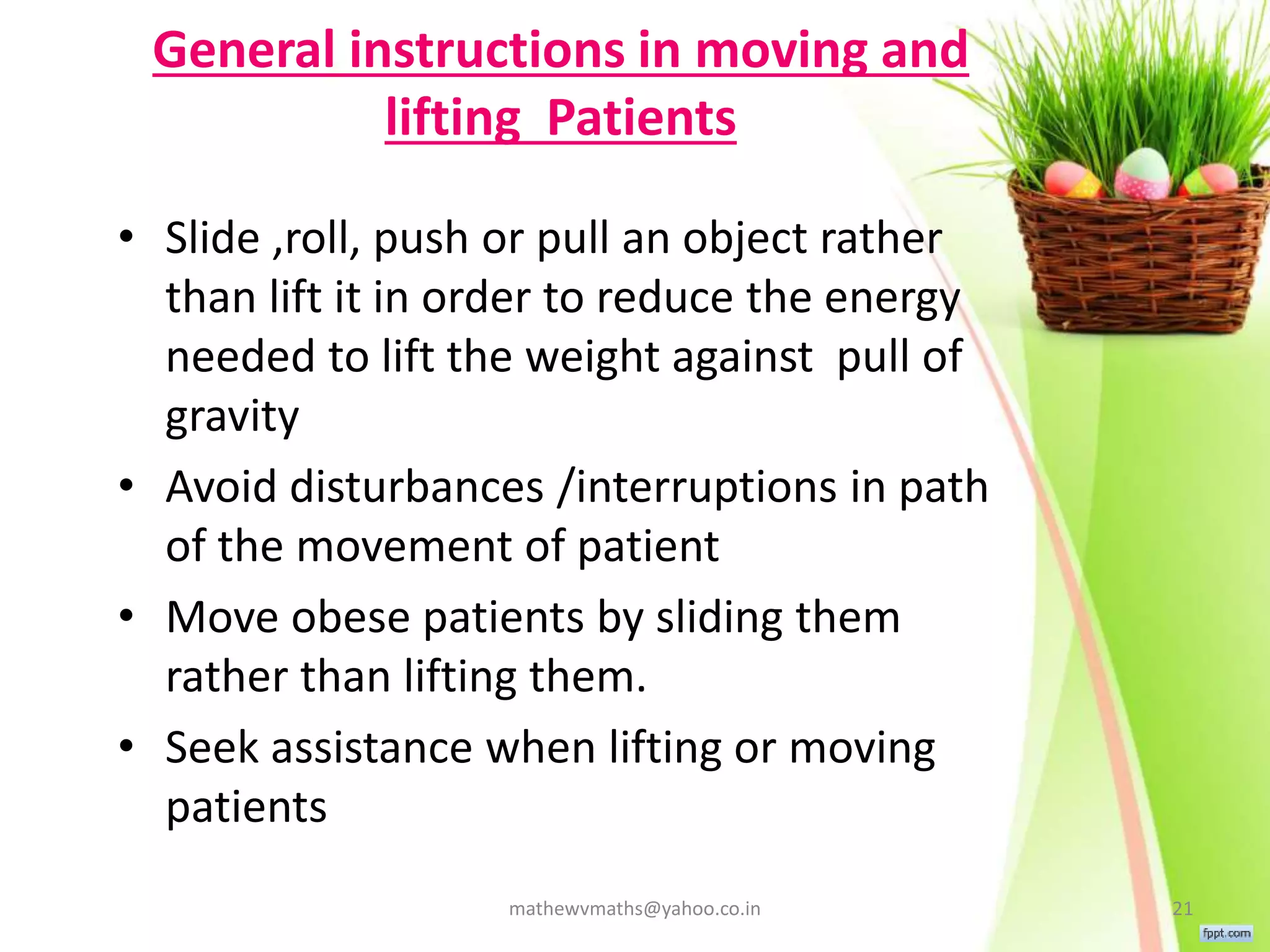 Transfer of patients,Shifting of patients ,Range of Motion & Immobility ...