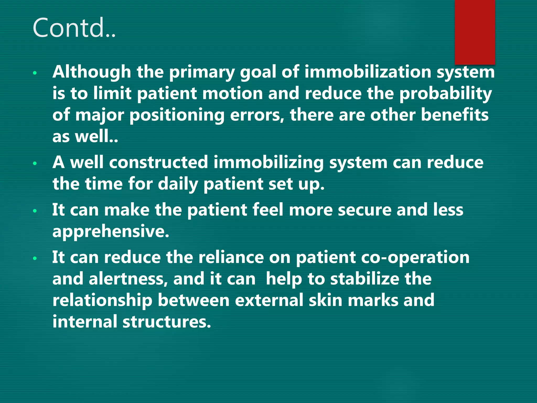 Immobilization in radiotherapy | PPT