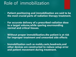 Immobilization in radiotherapy | PPT
