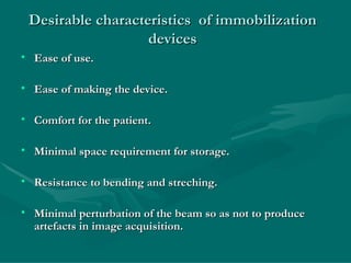 Immobilization in radiotherapy | PPT