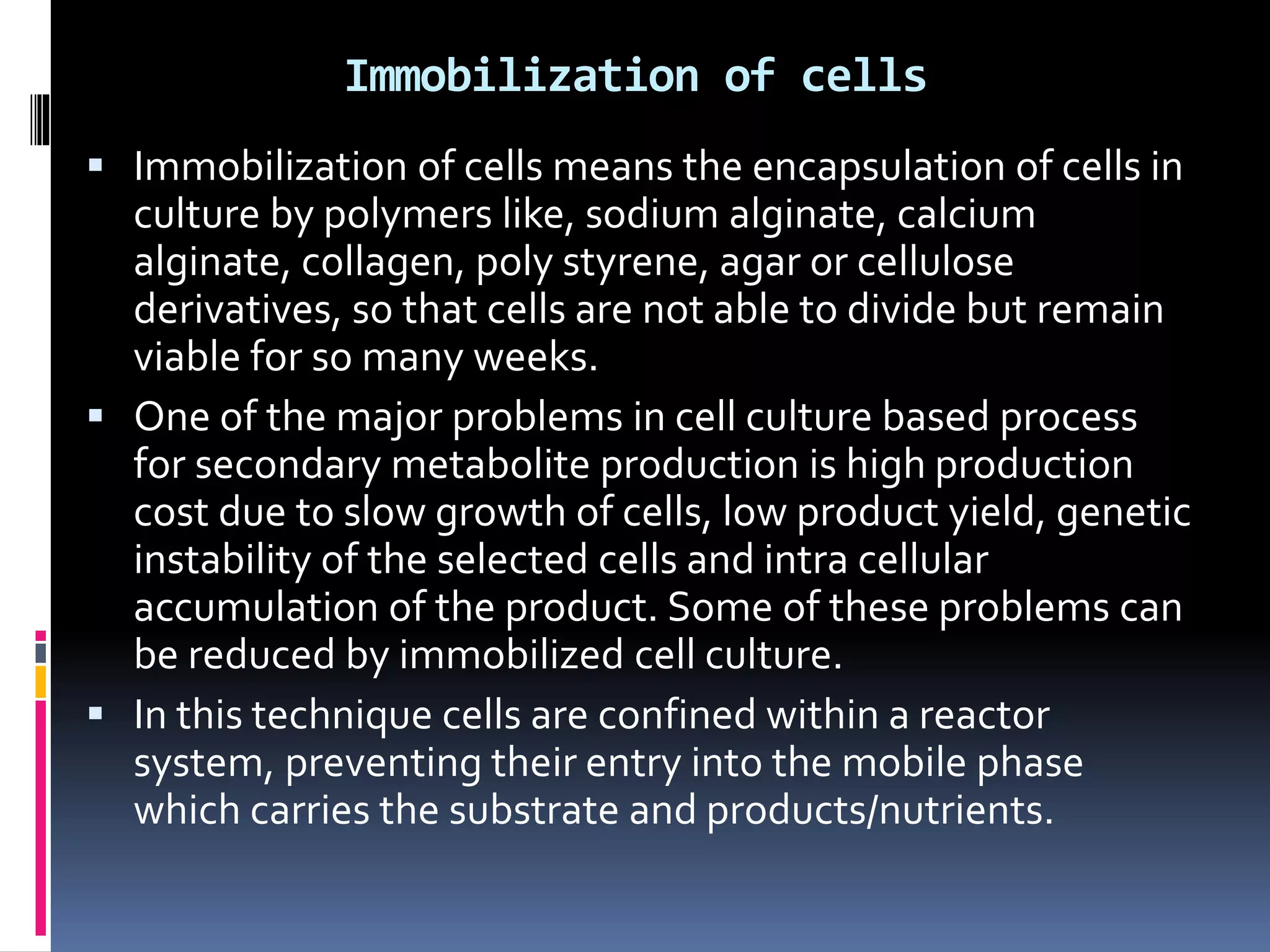 Immobilization of cells | PPTX