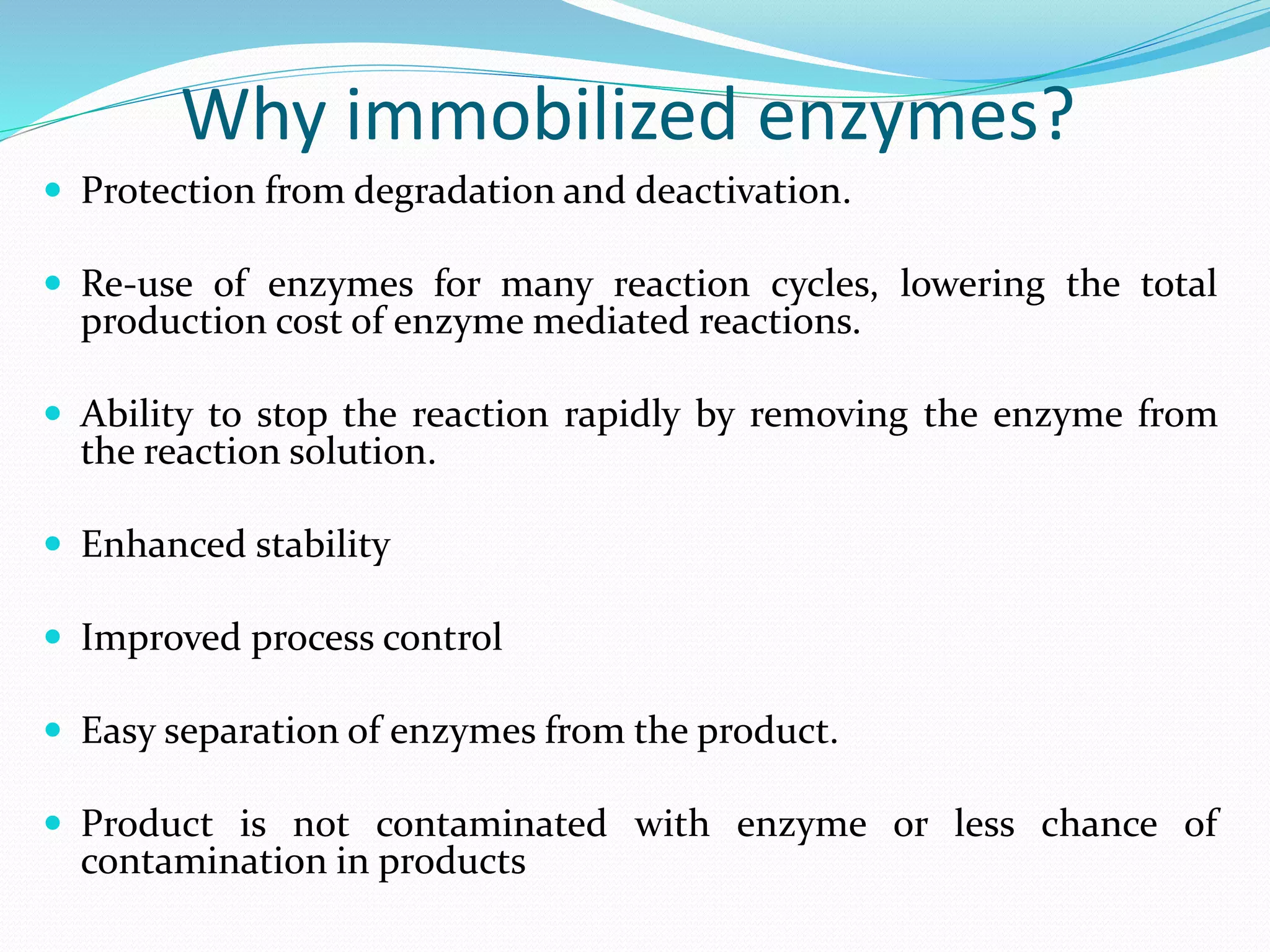 Immobilization of enzymes | PPTX