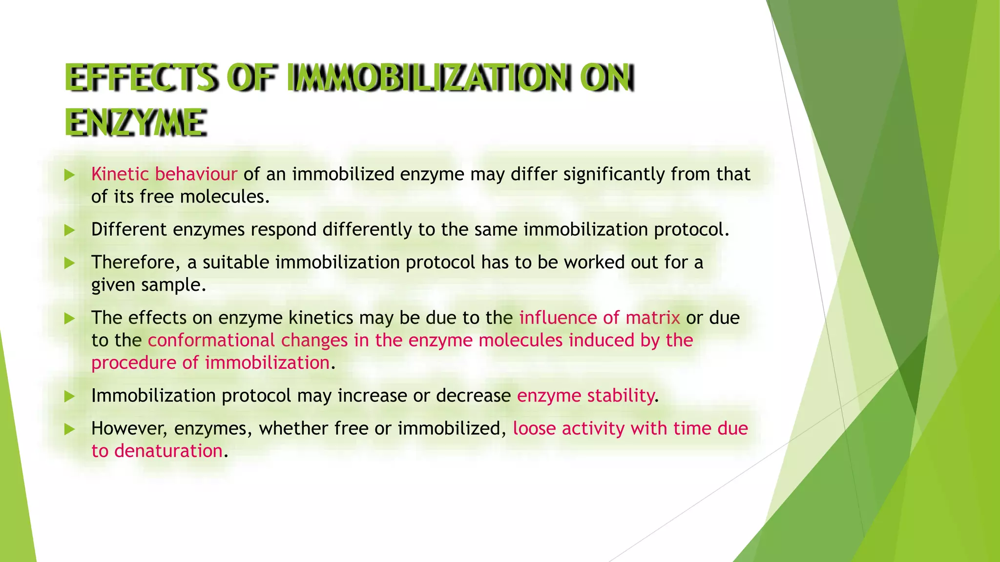 Immobilization of enzymes | PPTX