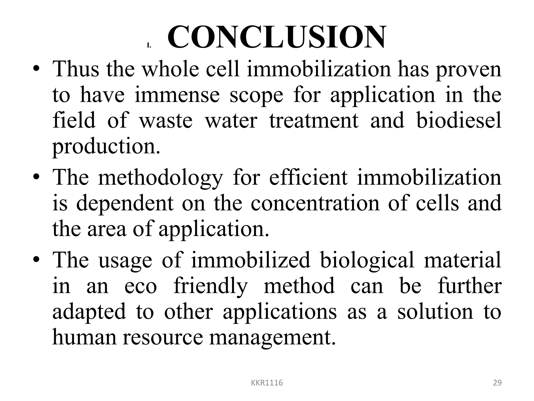 Immobilization of enzymes and cells | PPTX