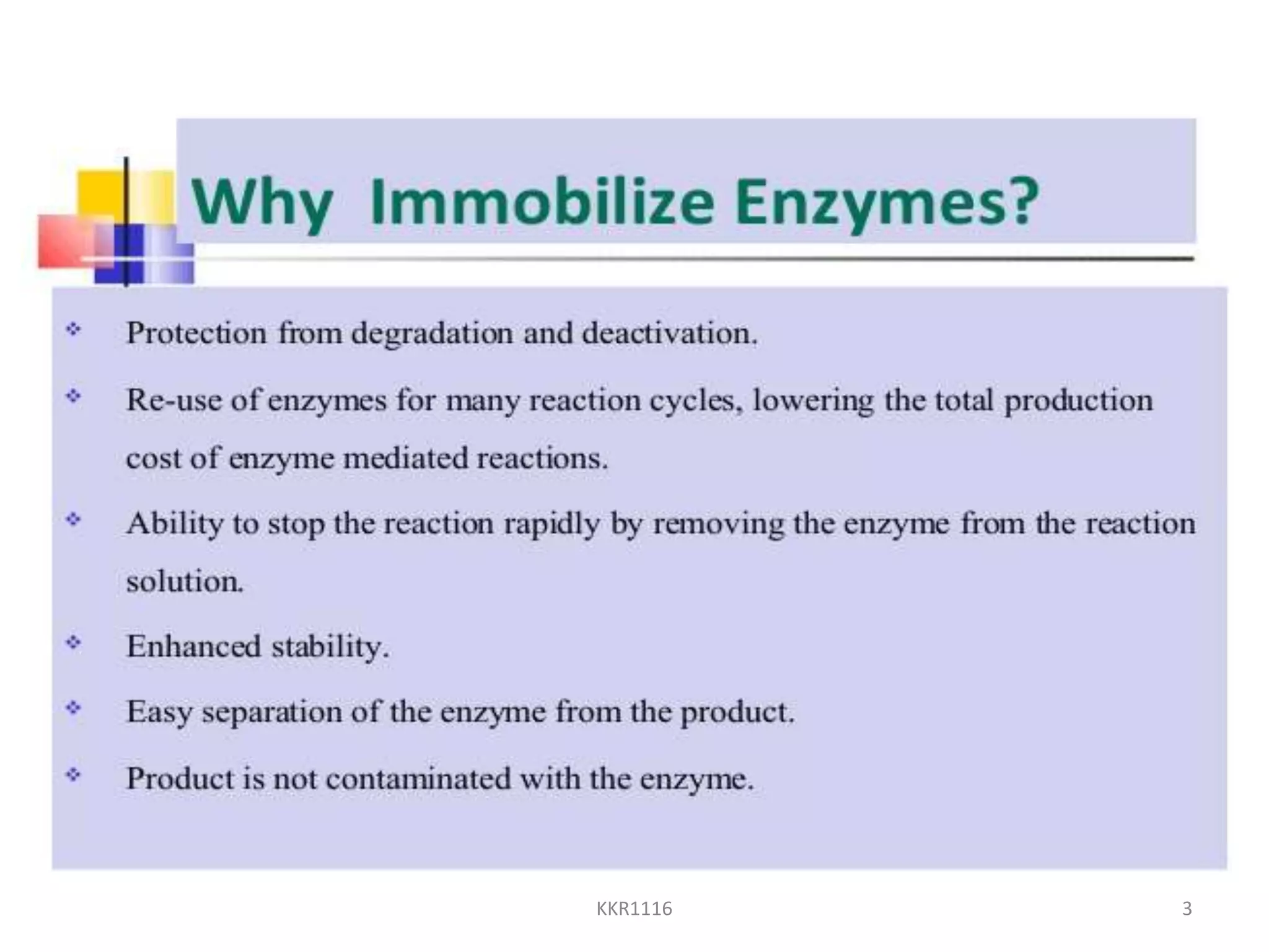 Immobilization of enzymes and cells | PPTX