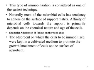 Immobilization of enzymes and cells | PPTX