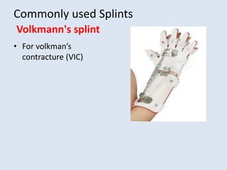 Immobilization used in Musculoskeletal injuries | PPTX