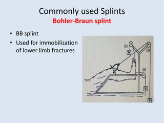 Immobilization used in Musculoskeletal injuries | PPTX