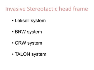 Immobilization techniques in SRS and SBRT | PPTX