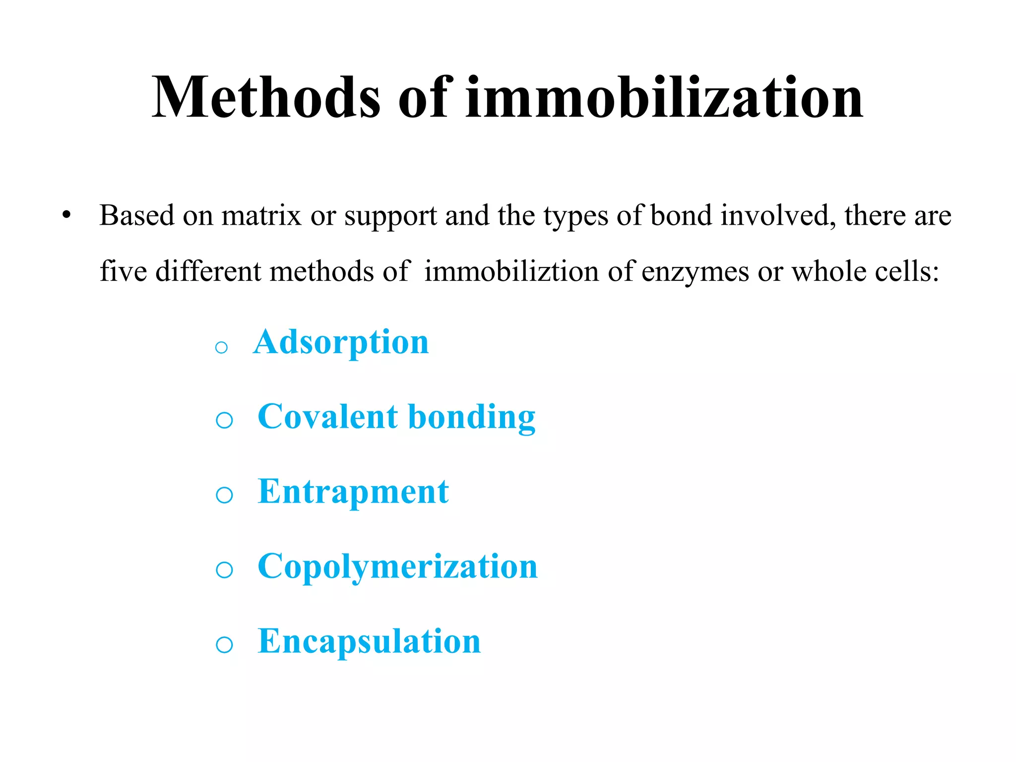 Immobilized enzymes | PPTX
