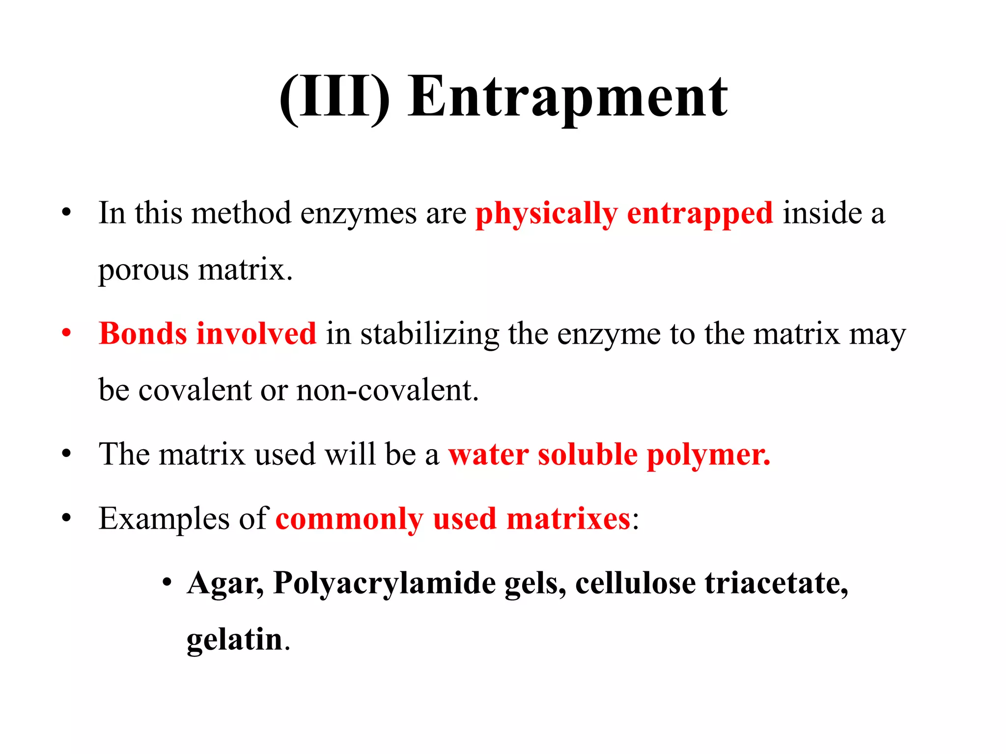 Immobilized enzymes | PPTX