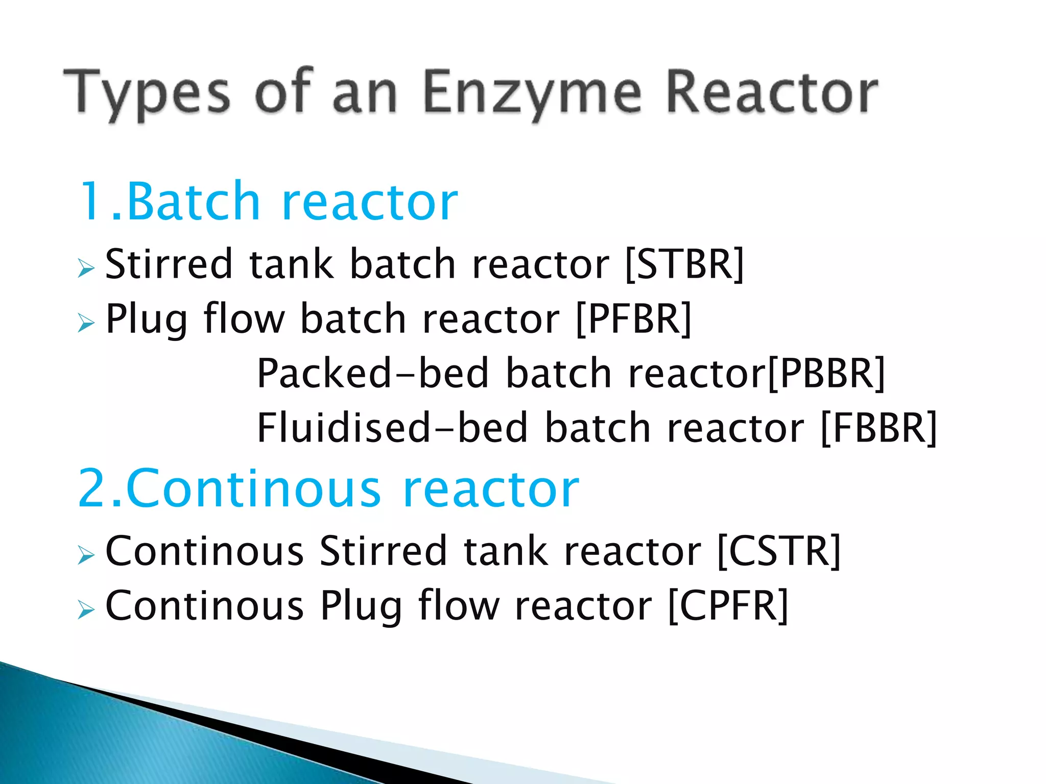 Immobilized enzymes reactors | PPTX