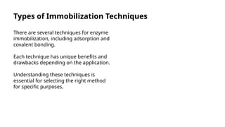 Immobilize Enzymes Explain In Detail With Example Types And Advantage ...