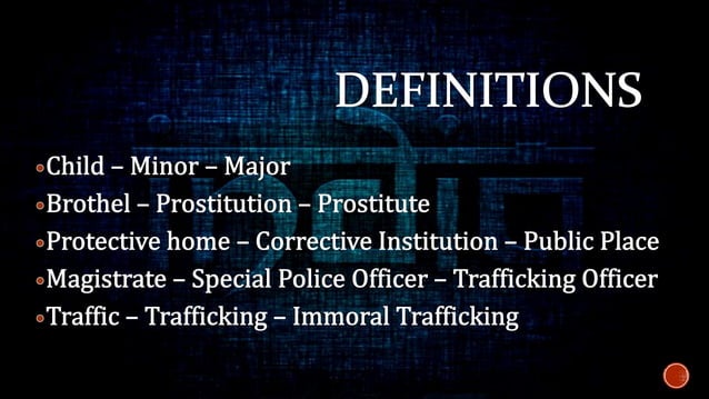 Immoral traffic (prevention) act 1956 | PPTX