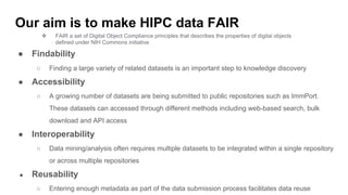 Standardization of the HIPC Data Templates: The Story So Far | PPT