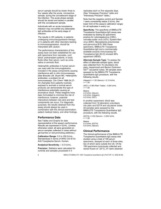 IMMULITE/IMMULITE 1000. Toxoplasma Quantitative IgG (2006) | PDF