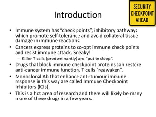 Immune check point inhibitors and adverse effects | PPTX