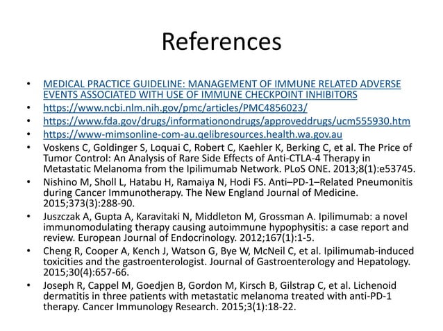 Immune check point inhibitors and adverse effects | PPTX | Lung and ...