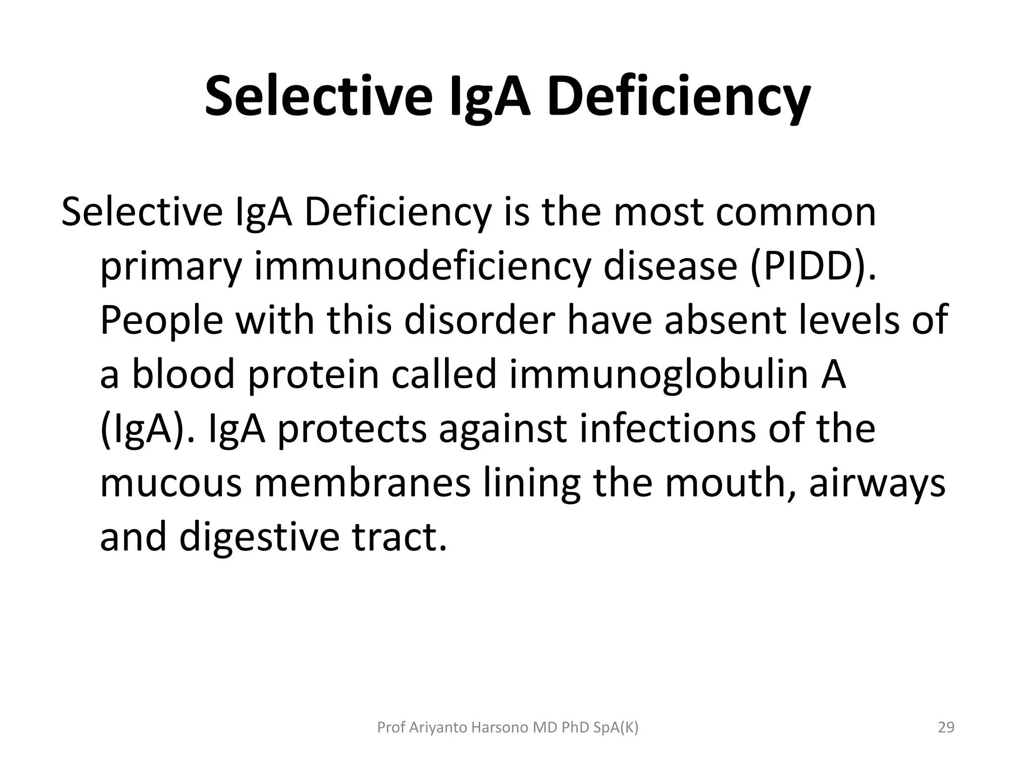 Immune deficiency, diagnostic approach | PPTX