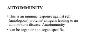 IMMUNE DISORDERS AND AUTOIMMUNE DISEASES | PPTX