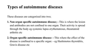 IMMUNE DISORDERS AND AUTOIMMUNE DISEASES | PPTX