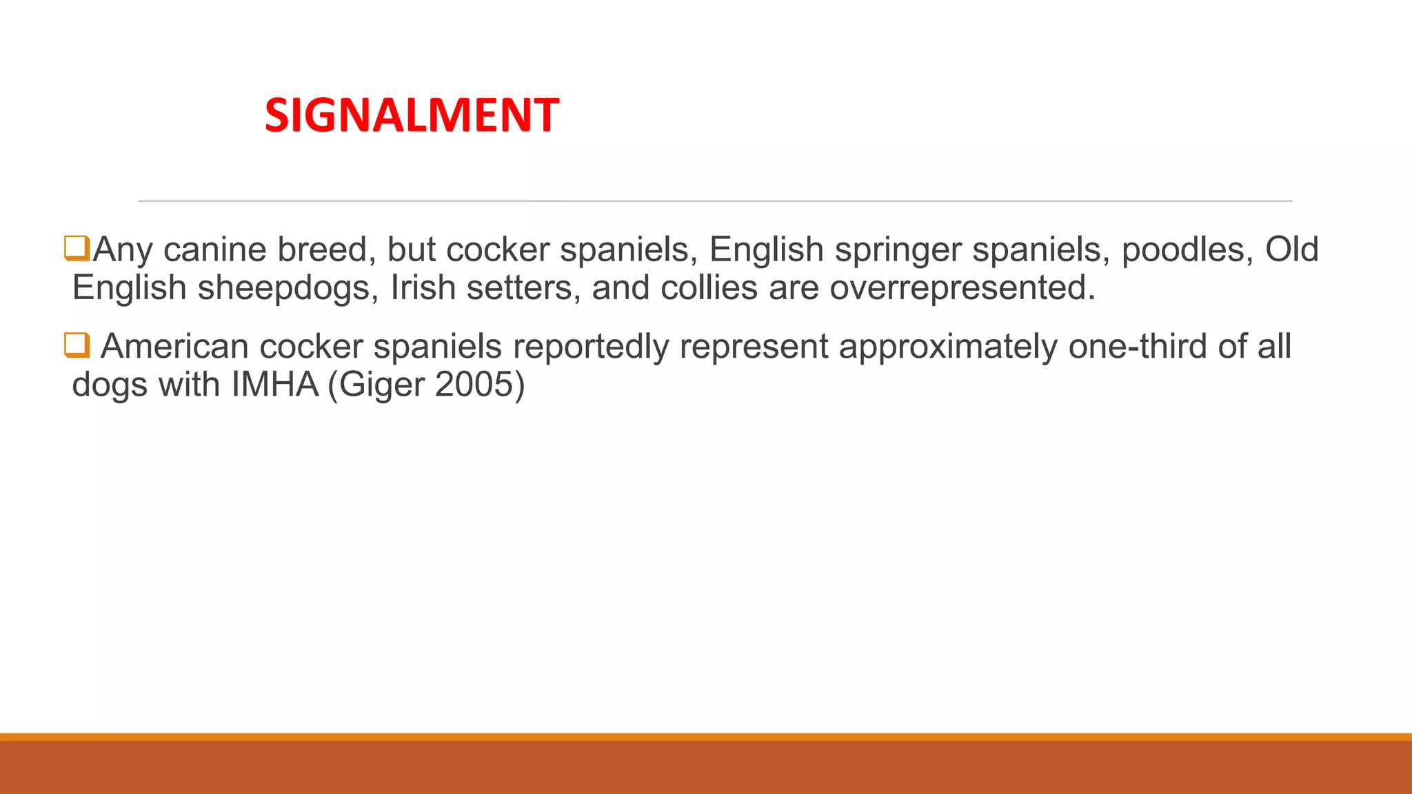 Immune mediated haemolytic anemia in dogs | PPTX | Blood Disorders ...