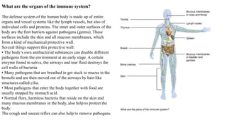 The immune system is a complex network of organs, cells and proteins ...