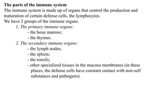 The immune system is a complex network of organs, cells and proteins ...