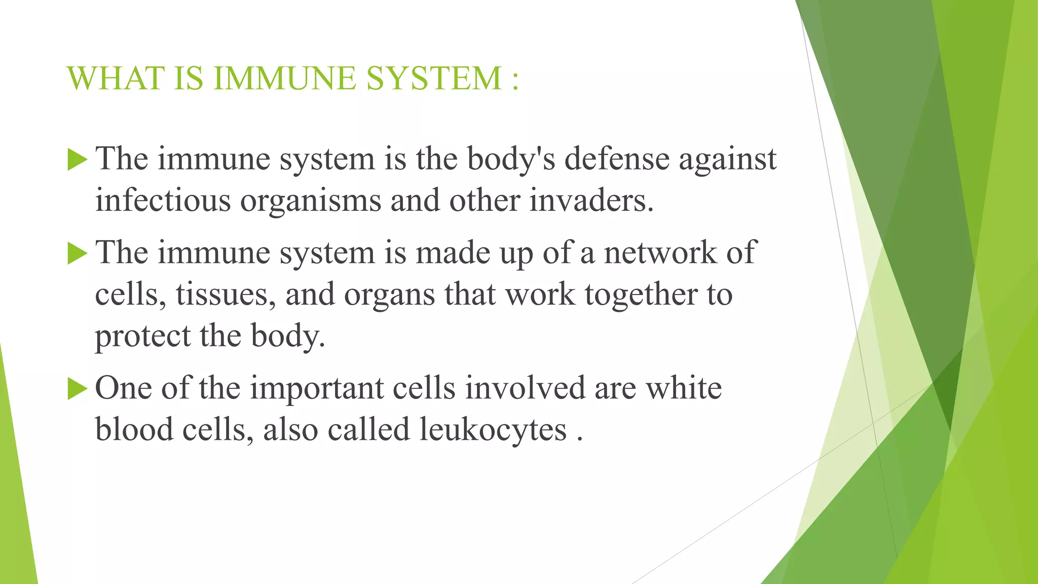 Immune system | PPTX | Infectious Diseases | Diseases and Conditions