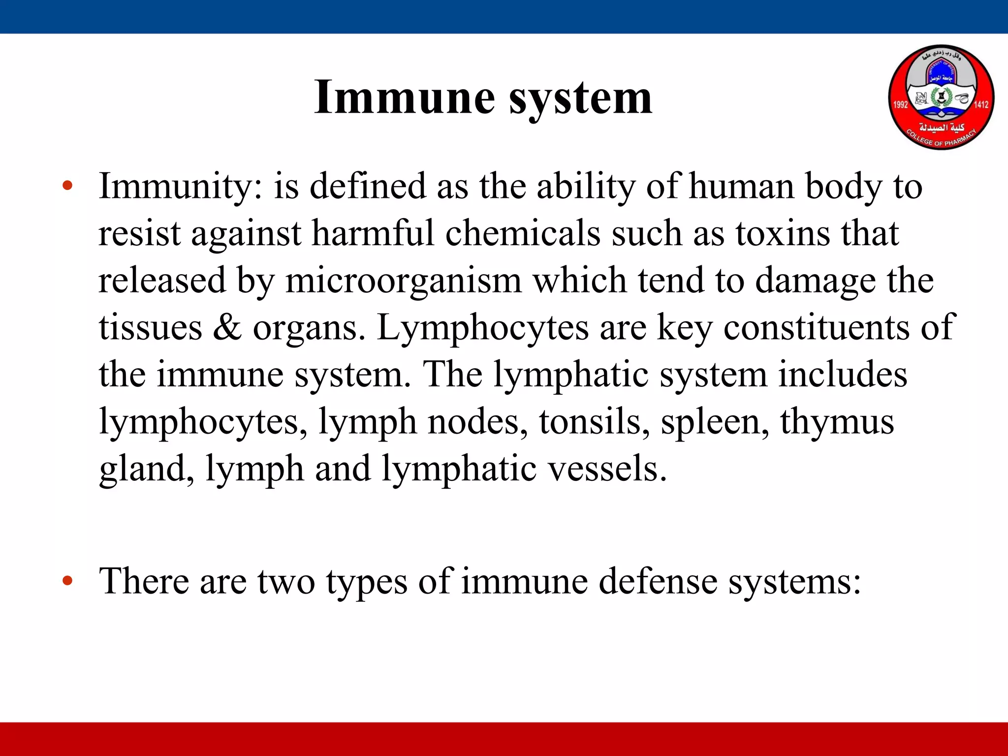 Blood Physiology: Part III: Immune system | PDF