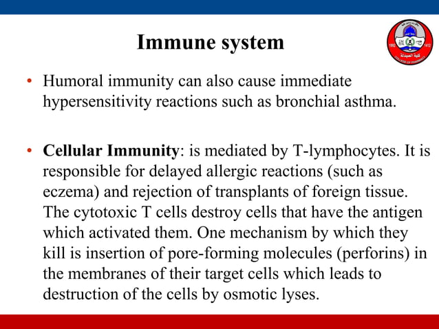 Blood Physiology: Part III: Immune system | PDF