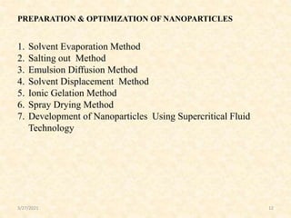 Nano particle based formulation and evalutation of immune enhancement ...