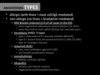 Immune System Disorders - Anaphylaxis, Angioedema, Drug Allergies | PPT