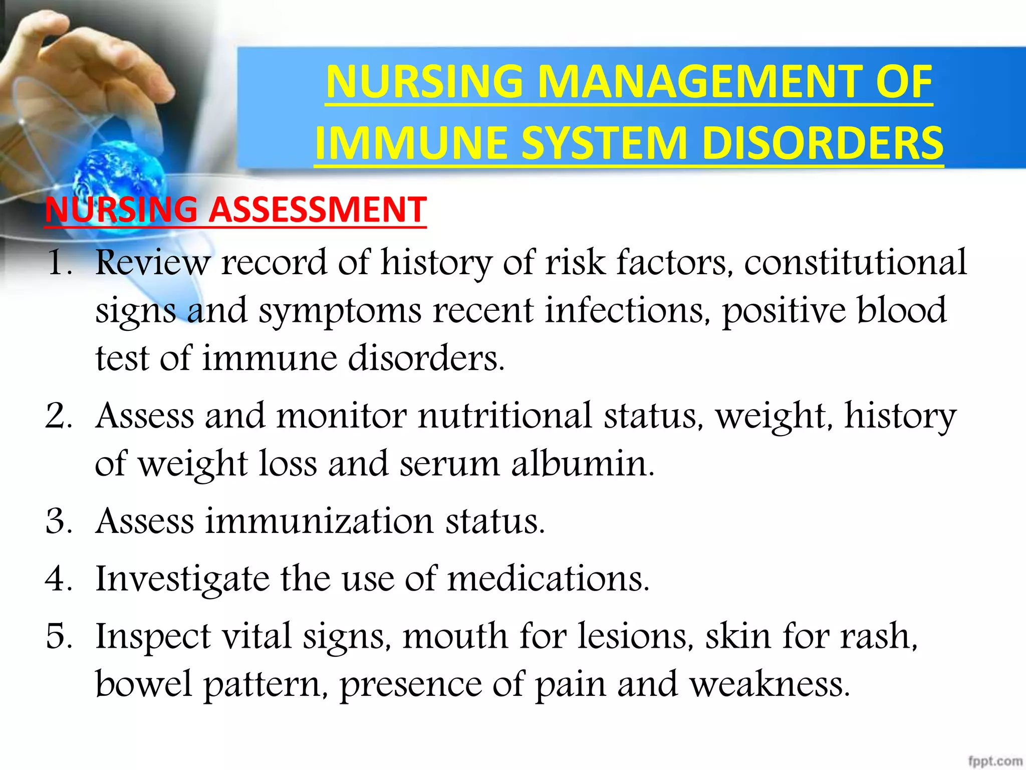 Immune system disorders | PPTX