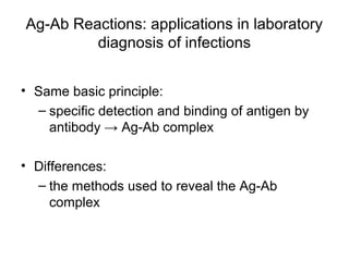 Immune tests in the laboratory diagnosis of infections | PPT ...