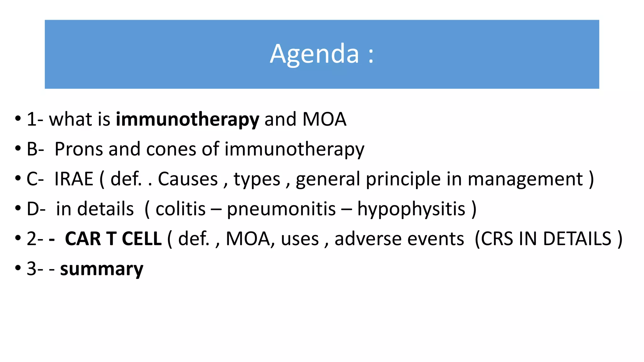 Immune therapy se management | PPTX
