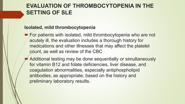Immune thrombocytopenia as initial presentation of systemic lupus erythematosus. | PPTX | Blood ...