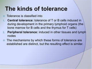 Immune tolerance | PPTX