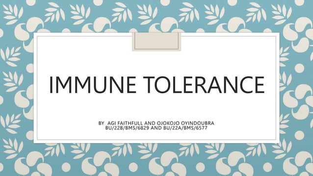 Immune tolerance CORRECTED.pptx