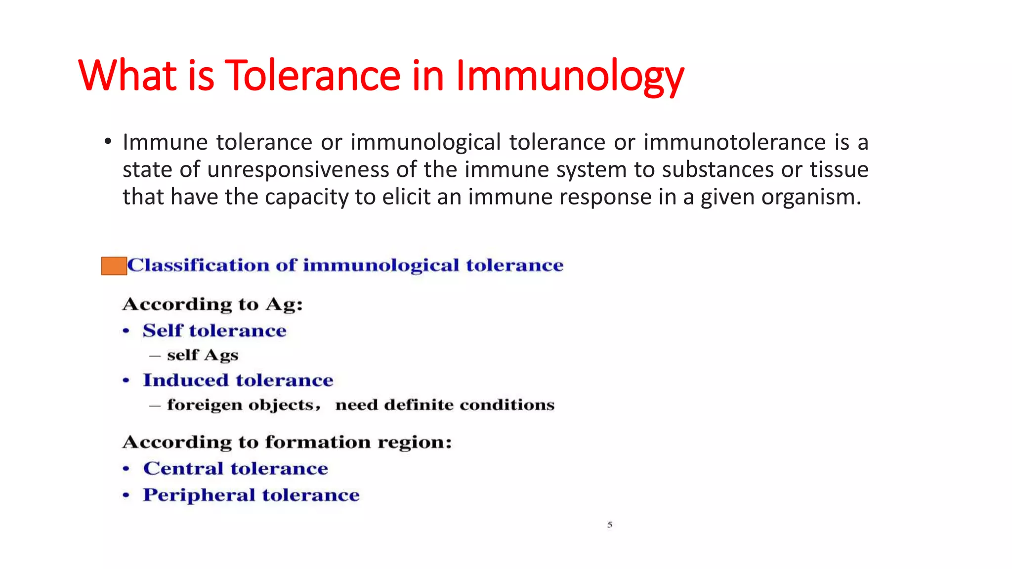 Immune tolerance | PPTX