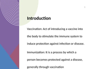 Immunisation and its importance on public health | PPTX