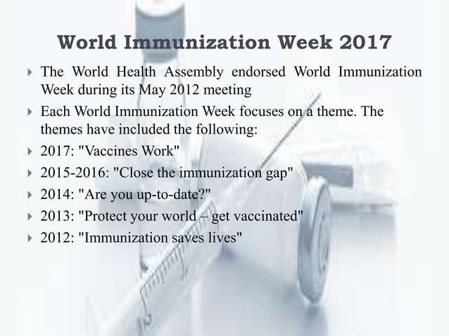 Universal Immunization Program 2017 | PPT