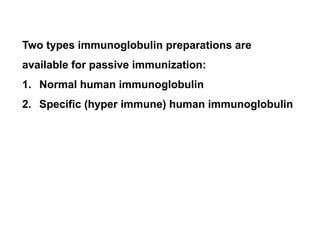 immunising agents - vaccines types immunization schedule | PPTX